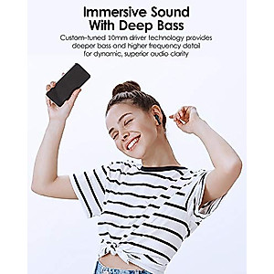 DTTO J-10 Active Noise Cancelling Earbuds with 60ms Low-Latency Game Mode, Wireless Charging Case Bluetooth 5.2 Auto-Pairing Touch-Enabled Voice-Assistant, Immersive Sound Deep Bass IPX8 Sweatproof