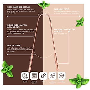 TruLife Tongue Scraper For Adults (2 Pack), Tongue Cleaner for Oral Care & Hygiene, Metal Tongue Scraper, Reduce Bad Breath (Travel Cases Included), Tounge Scraper - Fresher Breath & Easy to Use