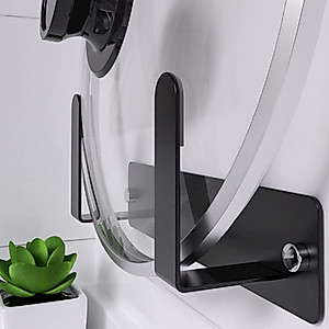 Tongdy Stainless Steel Kitchen Pot Lid Rack Organizer, Wall Mount Pan Lid Holder, Cutting Board Stand, for Baking Pan, Spatulas, Spoons (Color : Silver)