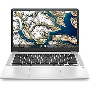 HP Chromebook 14-inch HD Touchscreen Laptop, Intel Celeron N4000, 4 GB RAM, 32 GB eMMC, Chrome (14a-na0030nr, Mineral Silver)
