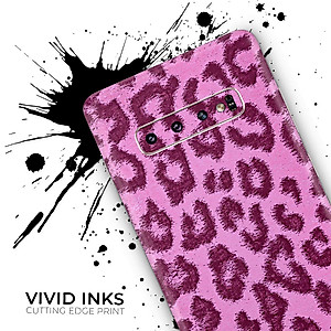 DesignSkinz Neon Pink Cheetah Animal Print Protective Vinyl Decal Wrap Skin Cover Compatible with The Samsung Galaxy S20 (Screen Trim & Back Glass Skin)