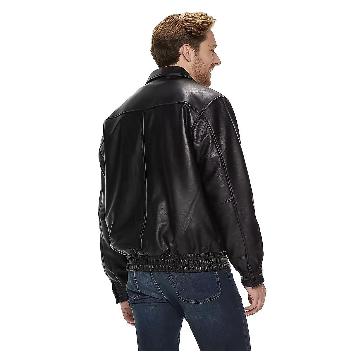 Victory Outfitters Men's Lambskin Genuine Leather Classic Bomber Jacket Mens Leather coat with Zip Out Liner - Black - XXL