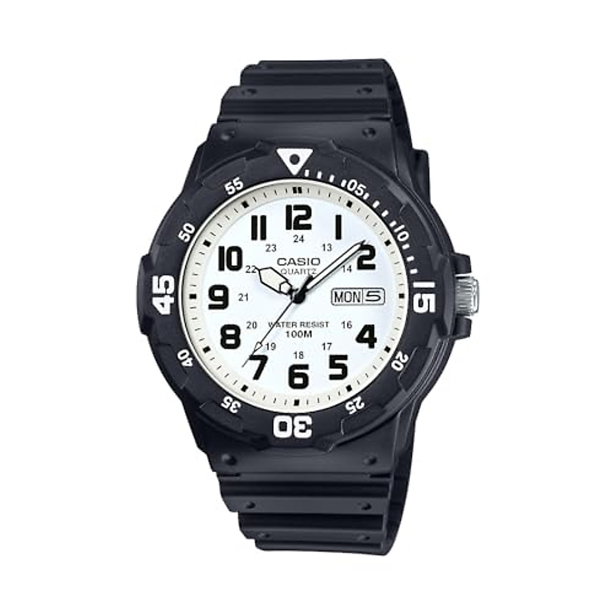 Casio Men's 'Classic' Quartz Resin Watch, Color:Black (Model: MRW200H-7BV)