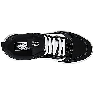 Vans Men's Low-Top Trainers Sneaker, Suede Canvas Black White, 11