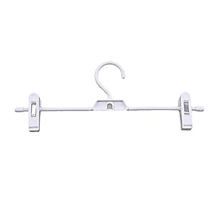Mvude Cloth Clip Hanger Plastic Pant Hangers Space Saving for Pants Skirts Clothes,White