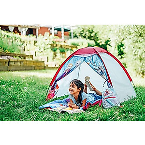 Exxel Outdoors Disney Frozen 2 Kids Camp Set - Tent, Backpack, Sleeping Bag and Flashlight - 4 Piece Indoor/Outdoor Frozen 2 Kids Set,Multi