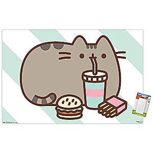Trends International Pusheen - Food Wall Poster, 22.375" x 34", Poster & Mount Bundle