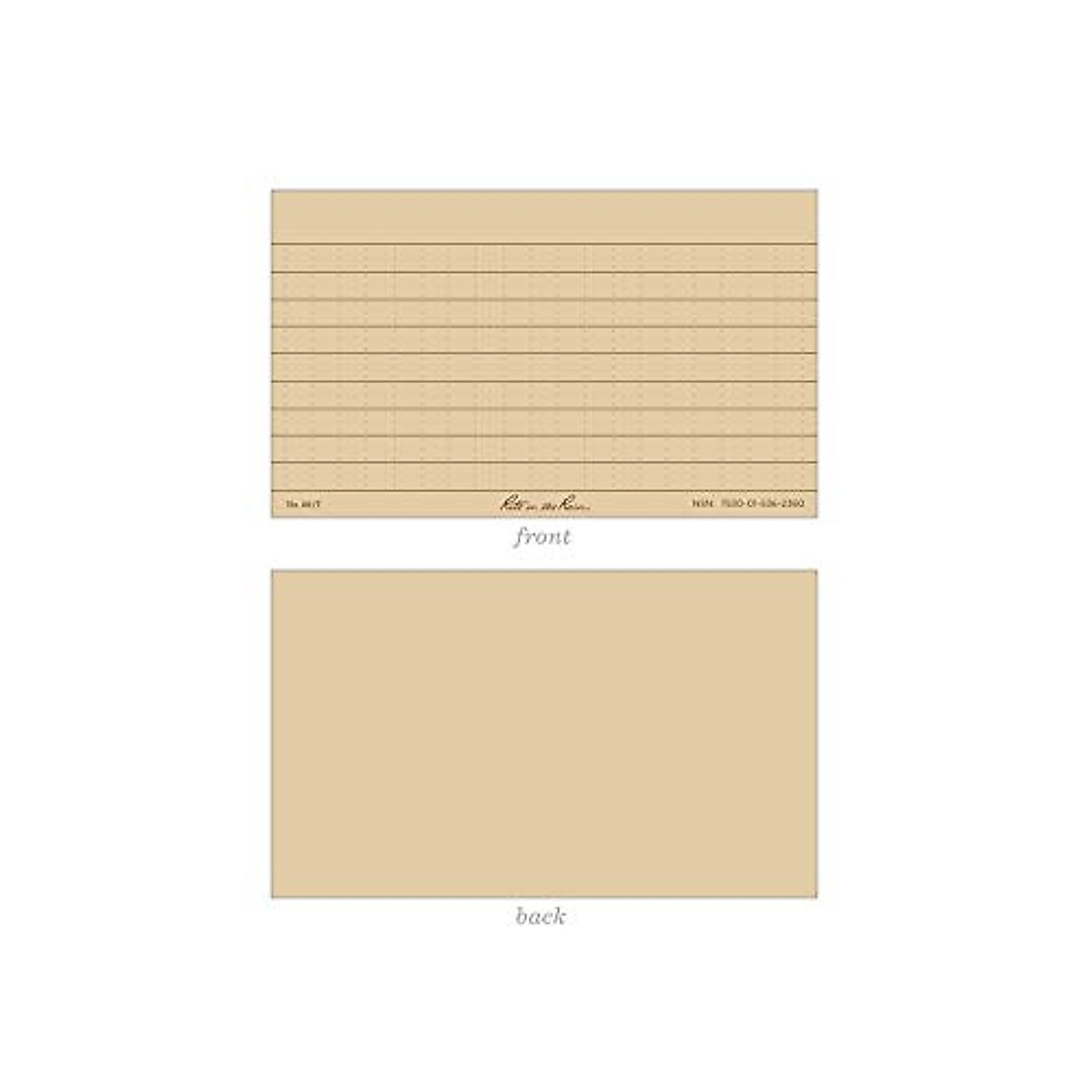 Rite in the Rain All Weather Index Cards, 3" x 5", Universal Pattern, Tan (No. 991T)