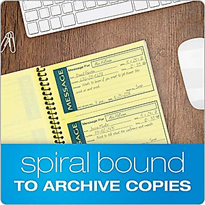 Adams Write 'N Stick Message Pad, 2-Part, Carbonless, Blue, 5-1/4" x 11", 200 Sets per Book (SC1153WS)