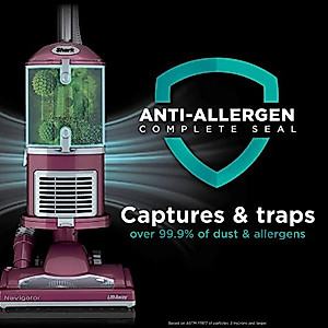 Shark CU520 Navigator Lift-Away XL Upright Vacuum Multi Surface Floor Cleaner with Crevice Tool, Purple (Renewed)