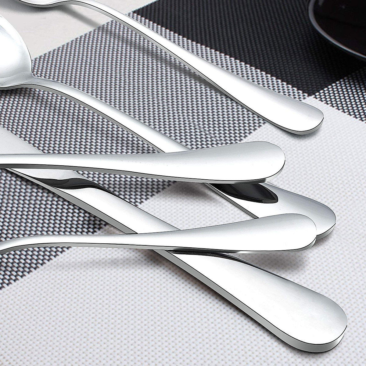 LIANYU 48-Piece Silverware Set with Extra Forks, Stainless Steel Flatware Cutlery Set for 8, Eating Utensils Tableware, Dishwasher Safe, Mirror Finish