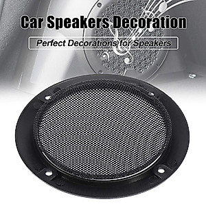 X AUTOHAUX 2pcs 3" Titanium Tone Audio Speaker Cover Mesh Subwoofer Grill Horn Glossy Guard Protector