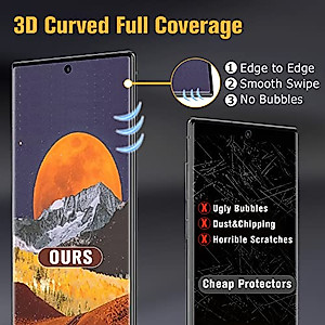 Galaxy Note 10 Screen Protector【2+2 Pack】With Camera Lens Protector, Compatible Fingerprint, 3D Glass Full Coverage 9H Hardness Tempered Glass Screen Protector for Samsung Galaxy Note 10 (6.4 Inch)