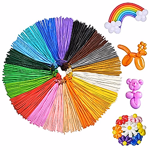 400pcs Twisting Balloons 260Q Long Balloons for Balloon Animals, 20 Assorted Colors Premium Quality Magic Skinny Modeling Latex Balloon for Birthday Christmas Party Decorations