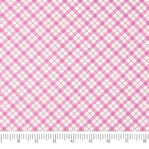 Singer Print Fabric, 100% Cotton, Pink Check, Cut by The Yard