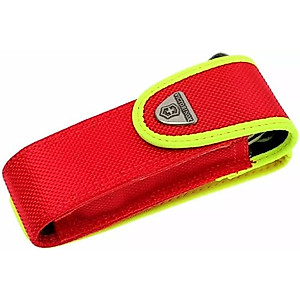Victorinox Rescue Tool with Nylon Pouch Swiss Army Knife, 13 Functions, Swiss Made Pocket Knife with Seatbelt Cutter and Glass Saw - Fluorescent Yellow