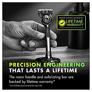 Gillette Labs with Exfoliating Bar by Gillette Mens Razor and Travel Case, Shaving Kit for Men, Storage on the Go, Includes Travel Case, 1 Handle, 3 Razor Blade Refills, and Premium Magnetic Stand