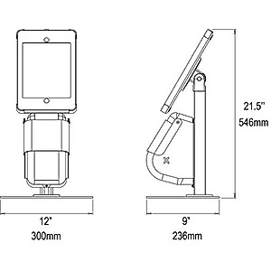 Sprocket X Integrated Desk Stand for iPad 10.2 [iPad 7th & 8th Gen] and Brother Label Printer