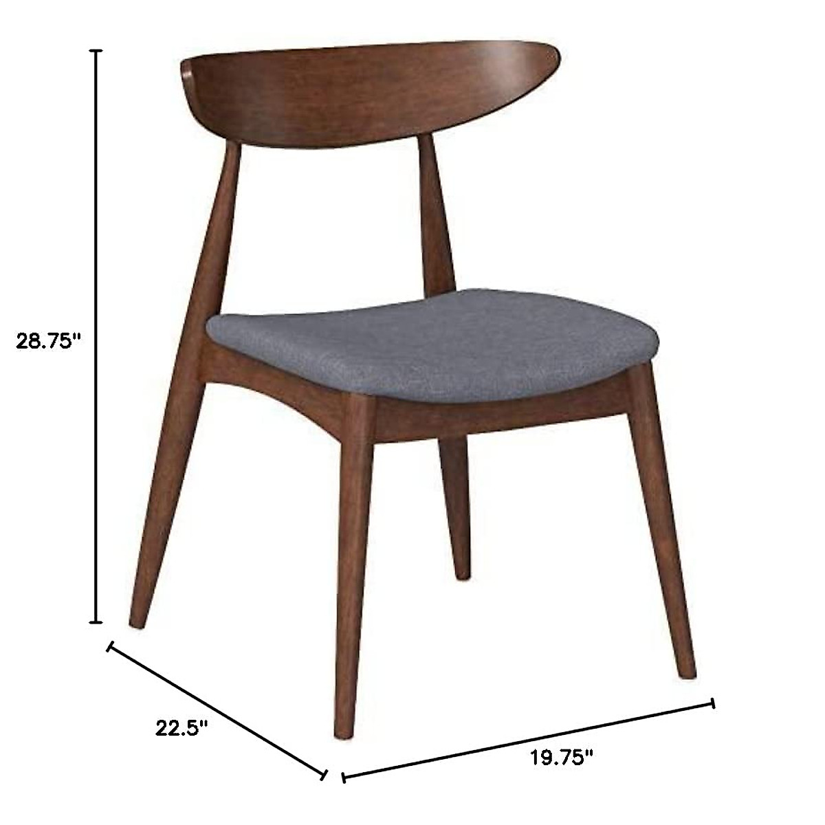 Christopher Knight Home Barron Fabric Dining Chairs, 2-Pcs Set, Charcoal