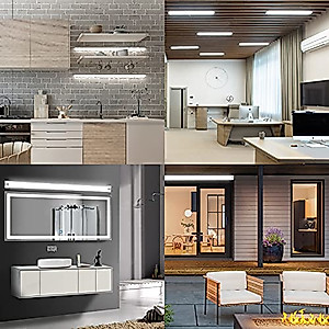 Viugreum 6500K LED Shop Lights for Workshop Garage 4FT Cold White 40W 4800lm Super Bright LED Workbench Lights, Easy Install Tube Lights,Hight Output Garage Lights Ceiling LED (Pack of 10)