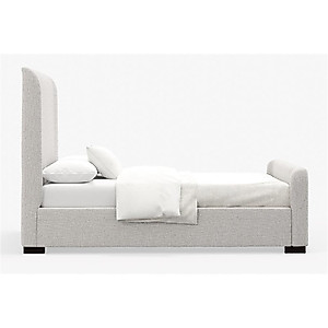 Alpine Furniture Adele Upholstered California King Platform Bed in Beige