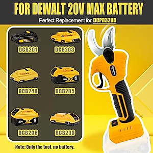 Electric Pruning Shears for Dewalt 20V Battery - PEDONY 1.2 Inch (30mm) Cutting Diameter Cordless Electric Pruners for Tree Branch, Replacement Blade Set (Tool Only)