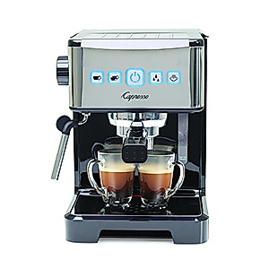Capresso 124.01 Ultima Pro Programmable Pump Espresso Machine, Black/Stainless Steel