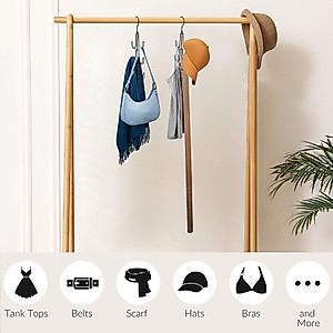 ZEDODIER Purse Hanger Organizer for Closet, 2 Pack Rotatable Hanging Bag Holder, Keeping Purses Visible and in Good Condition, Metal Handbag Storage Hook Backpack Rack Space Saving Hanger, Black