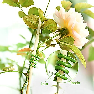 Plant Ties 65.6 Feet, All-Purpose Garden Wire Ties, Plant Wire, Soft Twist, Green Coated Twist Plant Ties, Green Plant Ties, Plant Twist Ties for Plant Support, Home & Office