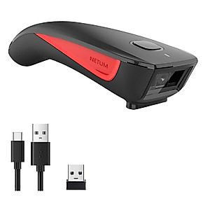 NETUM Bluetooth Mini 2D Barcode Scanner, 3-in-1 Pocket Automatic Wireless QR Bar Code Scanning Work with Windows, Android, iOS, Tablets or Computers - C990