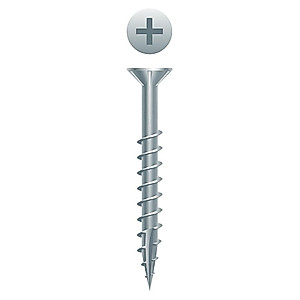 #8 x 1-1/4" Phillips Flat ZINC Plated Particle Board Screws 8,000ct | X820NZ