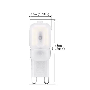 G9 LED Light Bulbs 10 Pack G9 Base 3 Watts Cool White 110V Dimmable Frosted Lens Light Lamps for Indoor Chandelier Ceiling,Equivalent to 25W Halogen