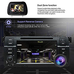 SWTNVIN Car Stereo Radio Compatible with BMW 3 Series 1999 2000 2001 2002 2003 2004(E46) Rover75 MG ZT Android 11 Octa-Core 2G RAM 32G ROM 7 Inch HD Support BT5.0 Wifi GPS TPMS Steering Wheel DVD Play