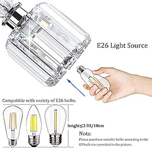 Ralbay Crystal Vanity Lights 2 Lights Modern Crystal Chrome Bathroom Vanity Light for Bathroom Lighting Fixtures Over Mirror