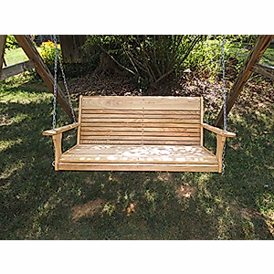 Wood Tree Swings-Cypress Porch Swing/Wood Porch Swing/USA Made/Wooden Swing