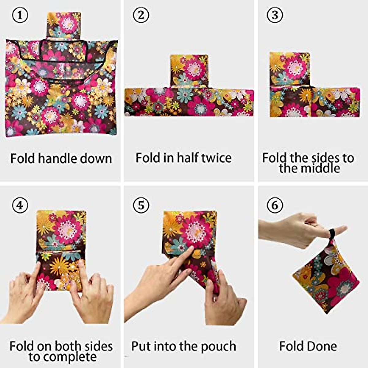 SWXIAN Reusable Grocery Bags, Reusable Shopping Bags Foldable, Machine Washable, Large Reusable Tote Bags (10 Pack)