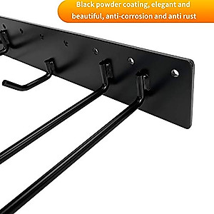 Qualward Garage Storage Wall Shelving Tool Organizer Rack Wall Mounted, Heavy Duty Wall Shelf Max 200 lbs Tool Hangers for Yard Tools, Shovels, Rakes, Brooms, Cords, Hoses, Ropes