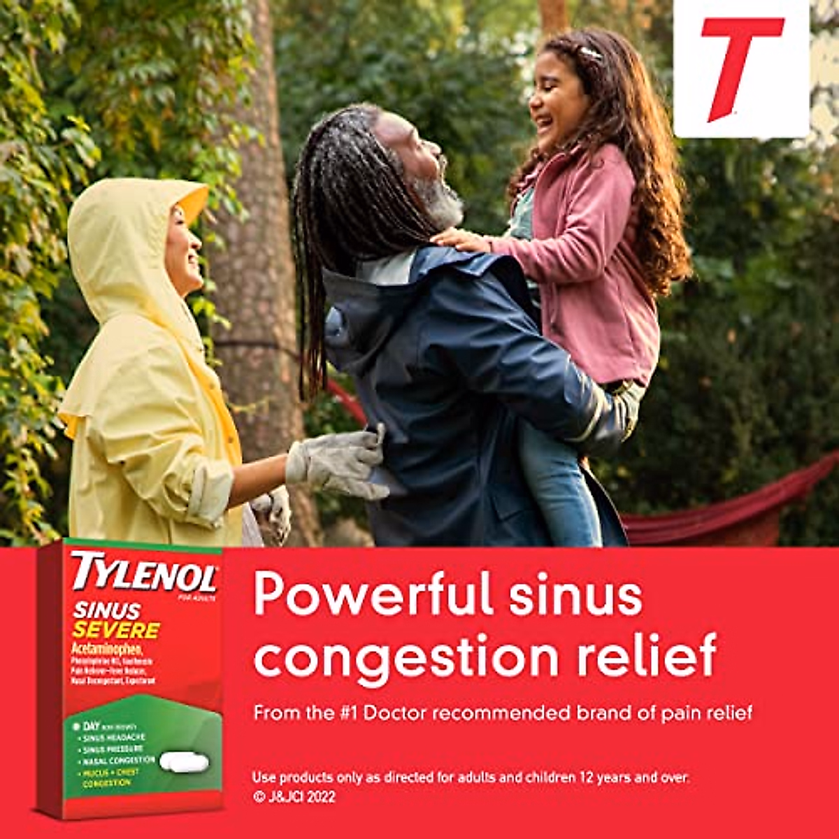 Tylenol Sinus Severe Daytime Caplets with Acetaminophen, Guaifenesin & Phenylephrine HCl, 24 ct