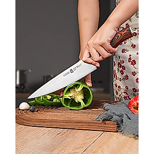 TUO Chef Knife 8 inch Kitchen Knives German High Carbon Stainless Steel Professional Sharp Chopping Knife, Chefs Knife with Pakkawood Handle and Gift Packaging