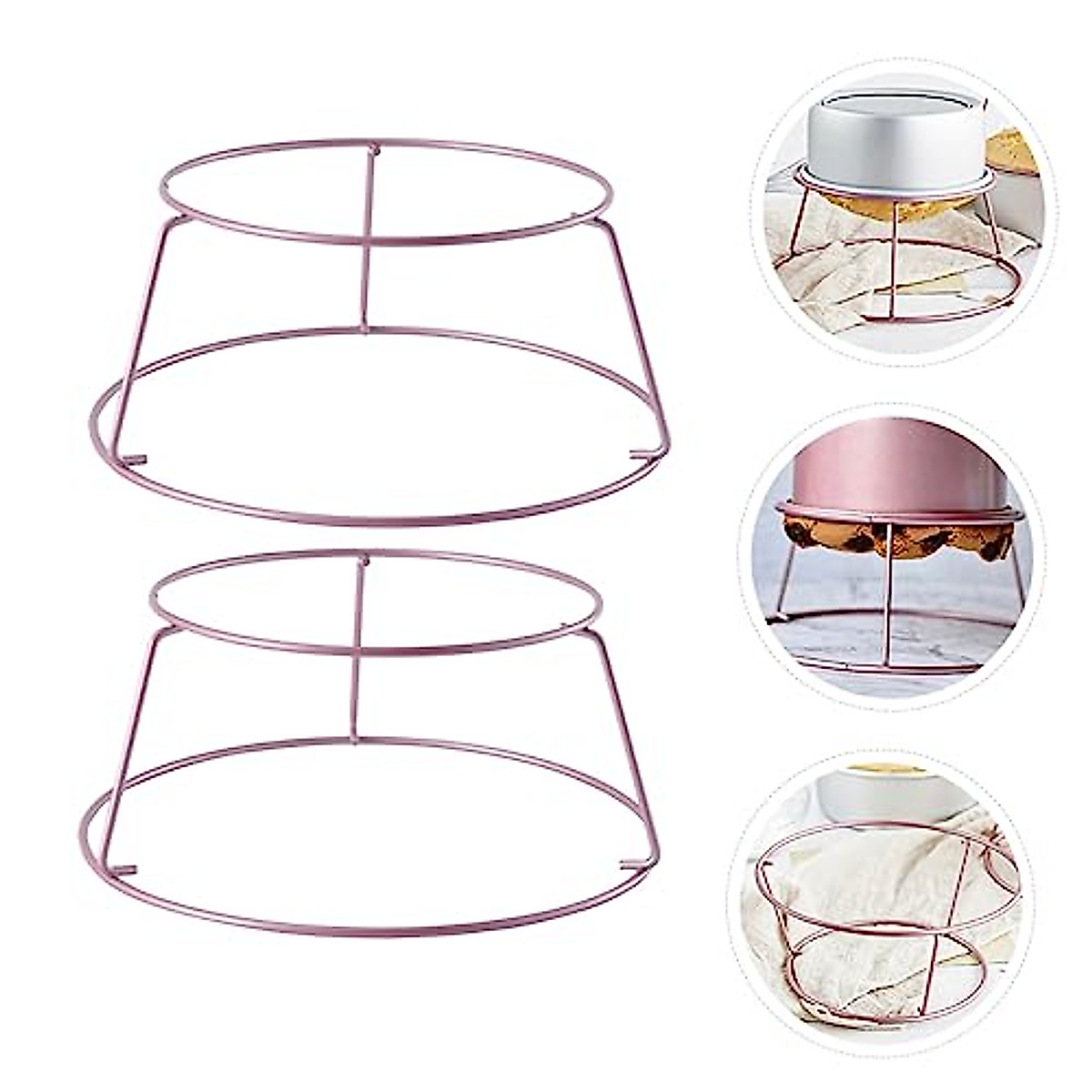 4 Pcs bread cooling rack round crackers baking trays for oven non stick cookware bakery cooling rack Cooling Racks for Baking oven grill rack Stainless Steel Cooling Bracket cooler Abaodam