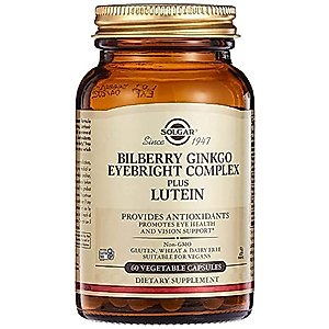 Solgar, Bilberry Ginkgo Eyebright, 60 Count