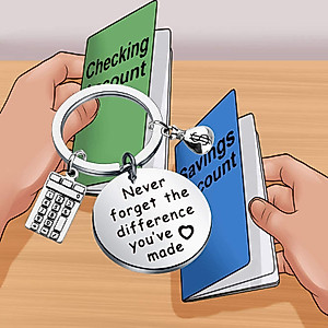 MYOSPARK Accountant CPA Keychain Never Forget The Difference You've Made Accounting Jewelry (difference accountant kc)