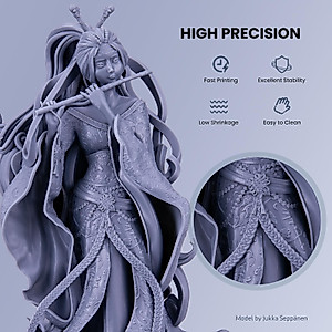 ELEGOO Water Washable 3D Printer Resin LCD UV-Curing Resin 405nm Standard Photopolymer Resin for Mars Saturn Jupiter MSLA DLP LCD 3D Printing 1000Gram Clear Blue