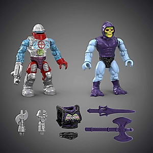 MEGA Construx Masters of the Universe Building Toys Set, Land Shark Attach Vehicle with 179 Pieces, 2 Poseable Micro Action Figures, for Kids