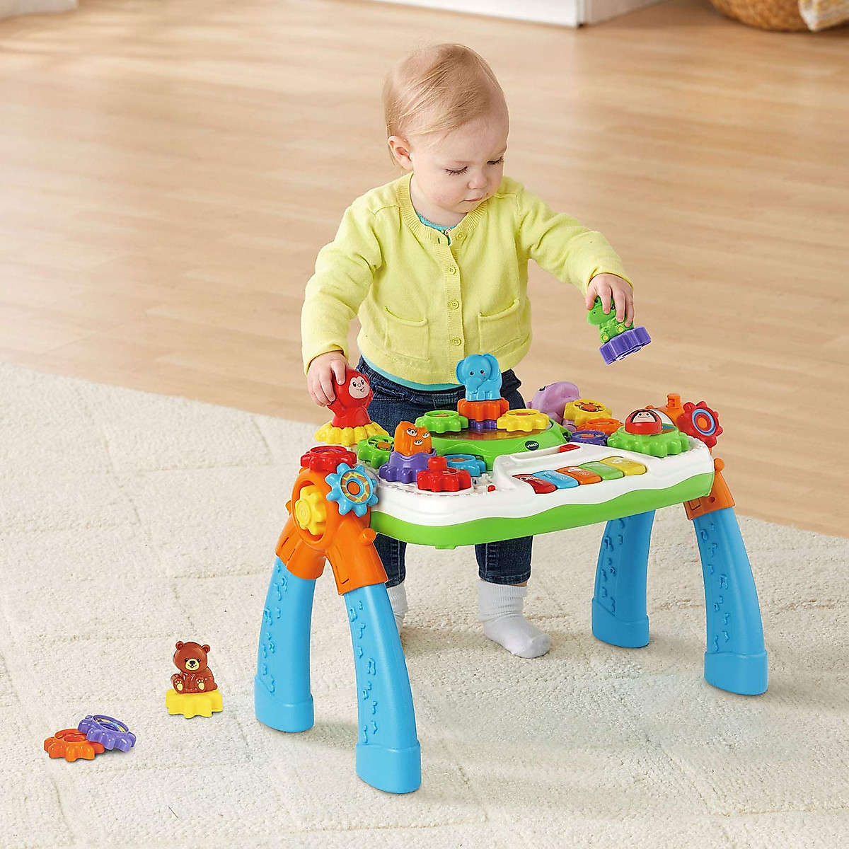 VTech GearZooz 2-in-1 Jungle Friends Gear Park (Frustration Free Packaging), Multicolor