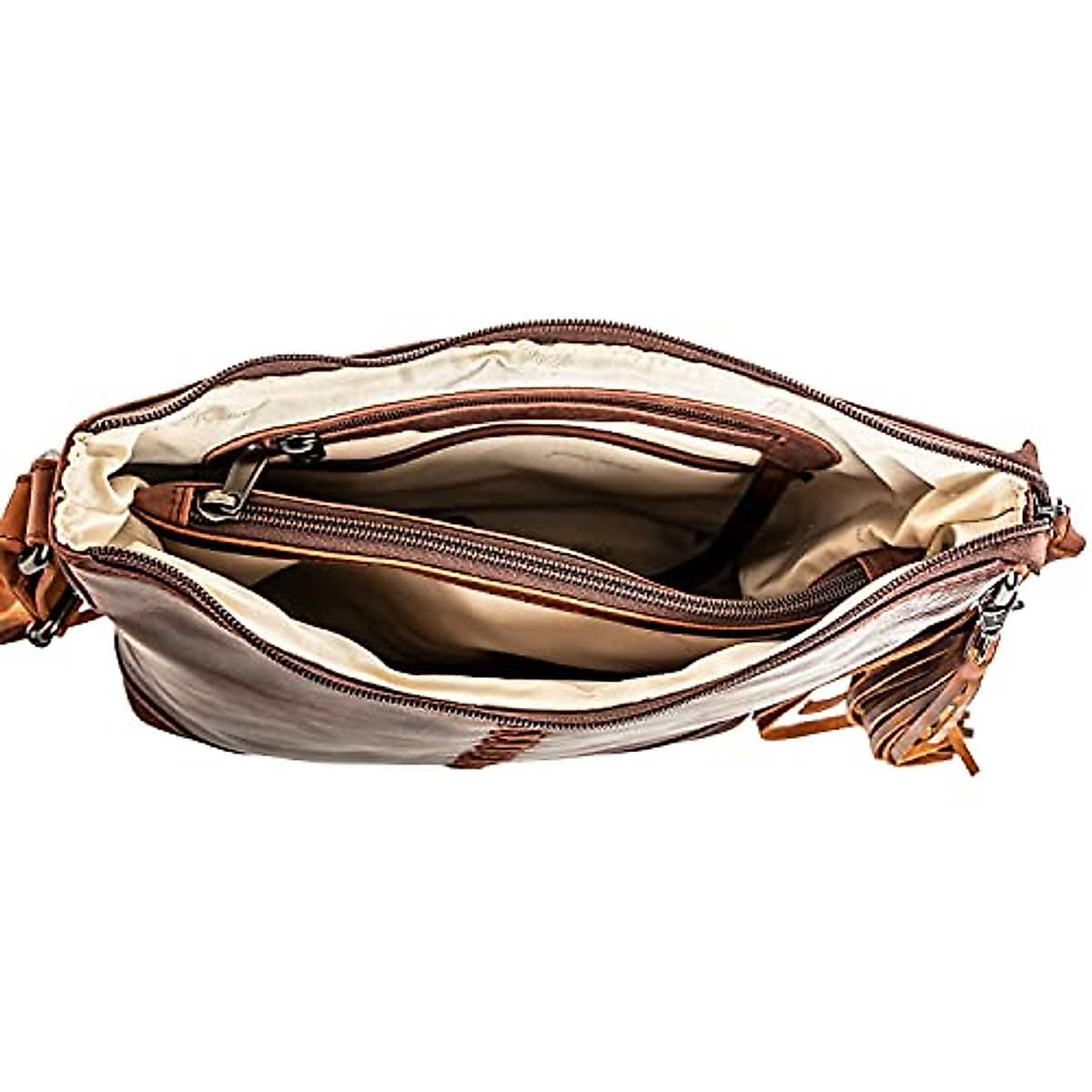 Locking Concealed Carry Purse Blake Leather Crossbody for Large-Frame Handgun (Dark Mahogany)