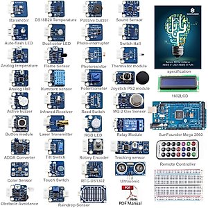 SunFounder Ultimate 2560 Sensor Kit V2.0 Compatible with Arduino R3 Mega2560 Mega328 Nano - Including 98 Page Instructions Book