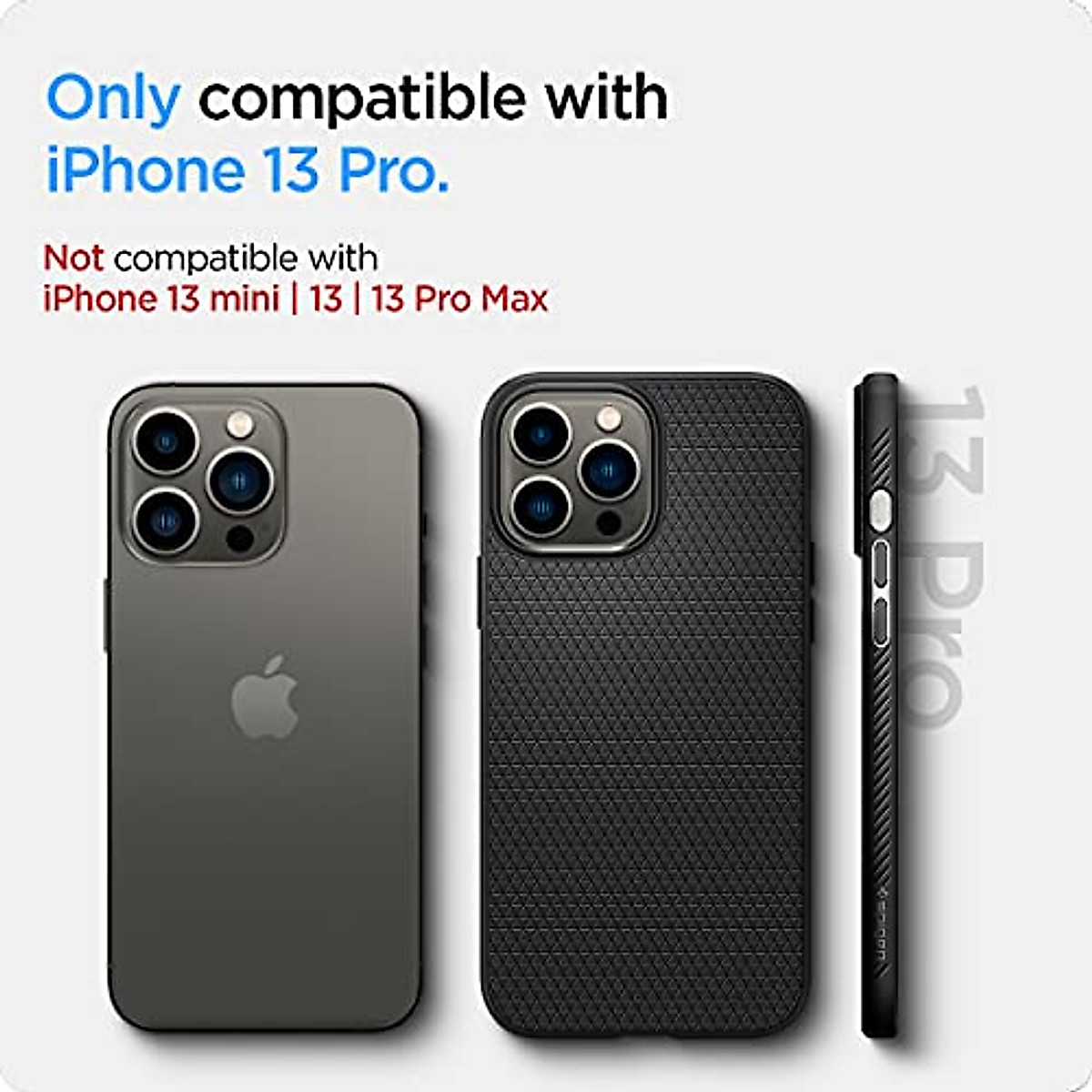 Spigen Liquid Air Armor Designed for iPhone 13 Pro Case (2021) - Matte Black