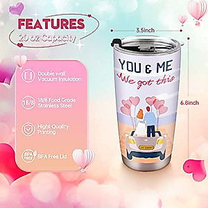 MOVNO Valentines Day Gifts for Her Wife - 20 Oz Stainless Steel Tumbler, Anniversary Wedding Gifts, Wife Gifts from Husband, Romantic Gifts for Her, Christmas Birthday Gift Ideas for Couples