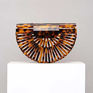 YLLWH Women's Handbag Hollow Clutch Purses and Handbags Bead Chain Evening Bags Beach Bag